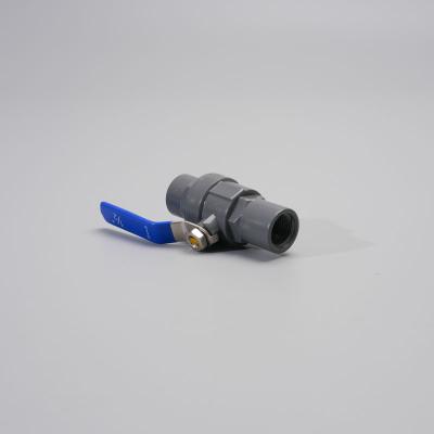 China Stainless Steel Lever UPVC Female Ball Valve Water Supply Pipeline Plumbing Accessories for sale
