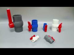 グレーUPVC PVCシンプルボールバルブ UPVCコンパクトボールバルブ プラスチックPVCボールバルブ 水処理用 シングルユニオンボールバルブ