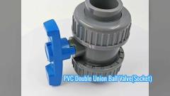 Heavy Duty PVC Double Union Ball Valve Socket End