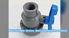 PN16 PVC Single Union Threaded Ball Valve for Farm Irrigation & Industrial Cold Water Pipe