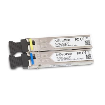 Cina Modulo della fibra del ricetrasmettitore di Mikrotik S-3553LC20D 1.25G 20km SFP in vendita