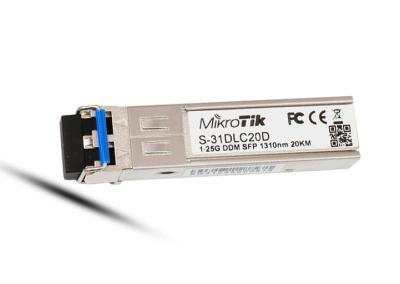 Cina modulo Mikrotik S-31DLC20D della fibra di singolo modo di 1.25G SFP 20km in vendita