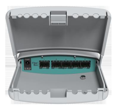 Cina 5 commutatore ottico MikroTik CRS105-5S-FB di gigabit del porto 11W 400MHz in vendita
