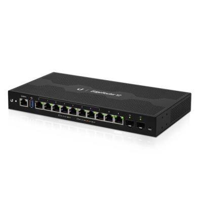 Cina Adattatore del router metallico gigabit AC/DC di UBNT ER-12 20W 30VDC 10G in vendita
