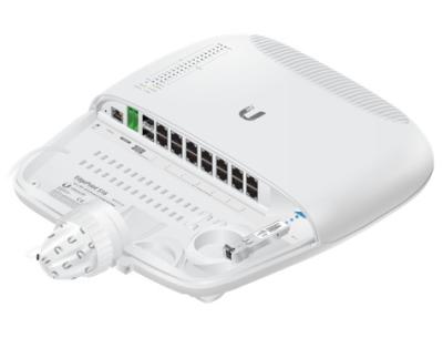 China UBNT outdoor L2 switch EdgePoint EP-S16 10Gbps 54v or 24v 6A POE power supply for sale