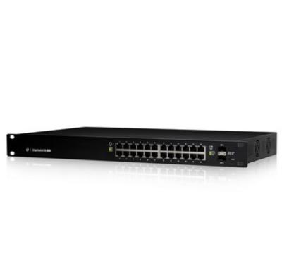 China Interruptor de la dirección de la red del PoE del interruptor de la fibra óptica de UBNT Edgeswitch ES-24-250W en venta