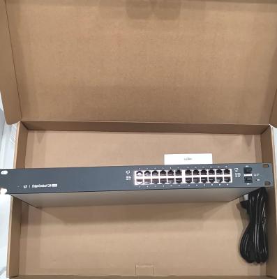 China Interruptor de la dirección de la red del PoE del interruptor de la fibra óptica de UBNT Edgeswitch ES-24-250W en venta