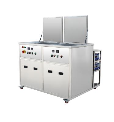 China Los 2 tanques 135 litros del acero inoxidable del profesional de equipo industrial de la limpieza ultrasónica para las piezas del motor en venta