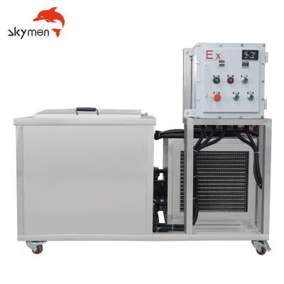 China 53L Industrial Explosion-Proof Refrigeration Large Cleaner Single Tank Ultrasonic Cleaning Machine for Autoparts 600W for sale