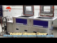 Twin tank 28khz ultrasonic cleaner for aircrafts parts marine engine fuel systems pump parts with cl