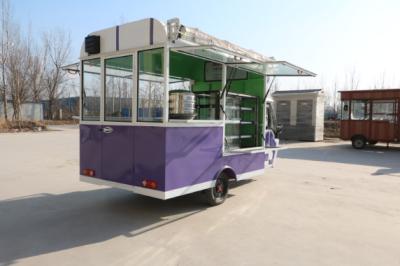 China Caminhão de comida de três rodas certificado de peso leve de vespa para o mercado de prata ISO e prata combinada à venda