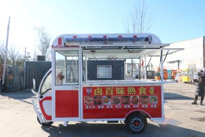 China Caminhão de alimentos elétrico de três rodas leve Vespa Certificado CE e design de três rodas à venda