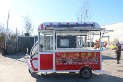 China Caminhão de alimentos elétrico de três rodas leve Vespa Certificado CE e design de três rodas à venda