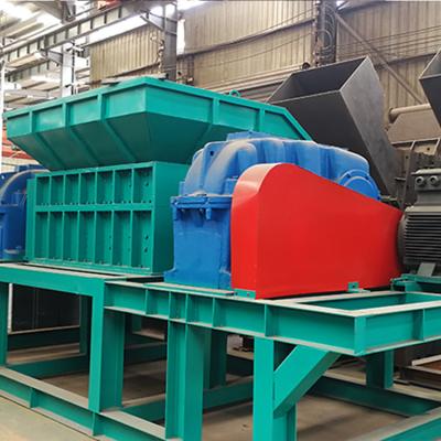 China Clothes Scrap Metal Aluminum Cans Shredder Machine Iron Plastic Waste Car Two Shaft Shredder Recycling Machine for sale