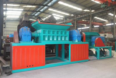 China Double Shaft Double Power Shredder for Waste Metal Veneer Board Aluminum Can Recycling for sale