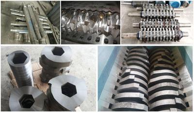 China Double Shaft Double Power Shredder for Waste Metal Veneer Board Aluminum Can Recycling for sale