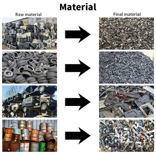 Quality 22kW Power Plastic Shredder Machine for Twin Shaft Twin Motor Design Bicycle for sale