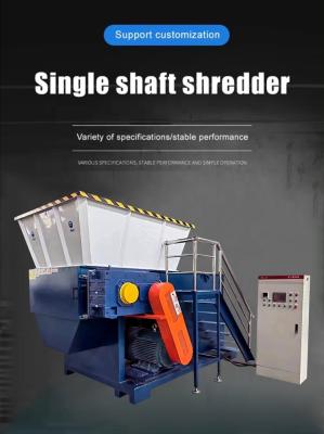 Cina 1500-2500kg/h Basso consumo energetico Grandi coppie Indumenti di tessuto Striscia di nylon Tessili Trinciatrici a singolo albero in vendita