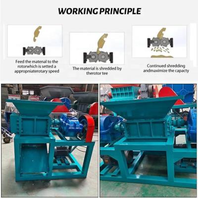 China Double Shaft Shredder Shredding Machine for Plastic Jumbo Bags PP PE Film Woven Bags and Tires for sale