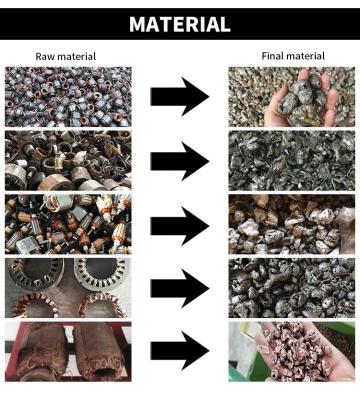 China 500KG EU Waste Motor Stators Crusher And Electric Motor Stator Rotor Recycling Machine for sale