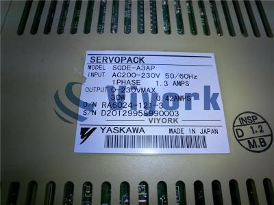China 50 / 60HZ Yaskawa SGDE-A3AP Servo Drive 3 Phase 200 - 230VAC Input 1.3AMP for sale