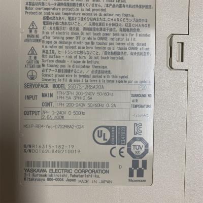 China Yaskawa SGD7S-2R8A20A SINGLE AXIS AMPLIFIER FOR LINEAR AND ROTARY MOTORS 200V 3PH 0.4KW NEW AND ORIGINAL GOOD PRICE for sale