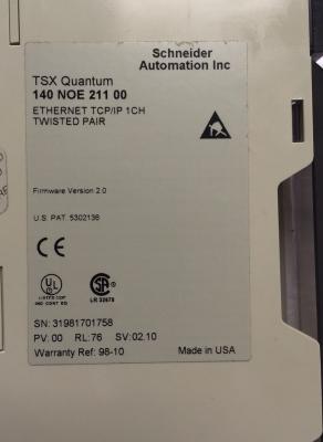 China Schneider Modicon Quantum PLC 140-NOE-211-00 ethernet TCP/IP 1CH Twisted Pair 140NOE21100 for sale
