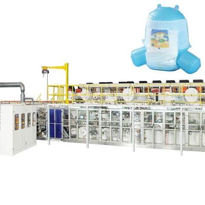 China Hot Sell I Shape to T Shape Baby Diapers Machine for sale