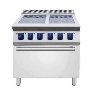 China 4 ring Induction on open cupboard catering equipment  commercial induction range hob for sale
