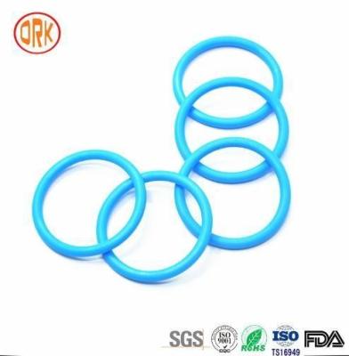 Cina 0.5 mm - 1000 mm 568 Anello di gomma di sigillamento in silicone blu RoHS Anelli di gomma piatta O in vendita