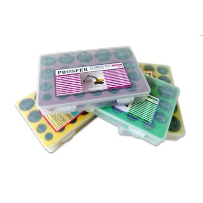China Caixa transparente Kit de reparo de anéis O NBR preto para ar condicionado vermelho amarelo azul borracha butílica automática à venda