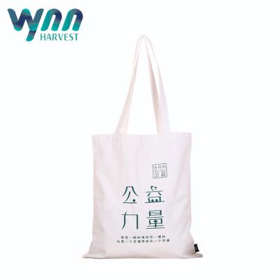 China Logo Printed Travel Tote Bags For College Canvas Material White / Yellow Color for sale