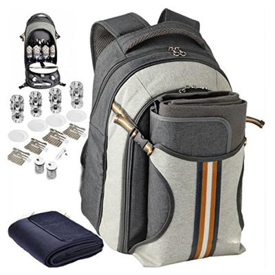 China 4 Person Picnic Insulated Food Delivery Bags With Compartments Outdoor for sale
