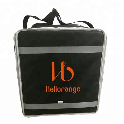 China Black Wine 600D Insulated Food Delivery Bags Backpack With Customized Logo for sale