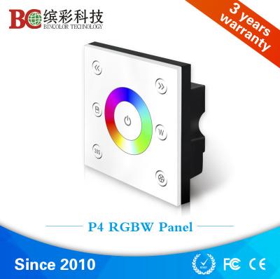 China Touch panel led controller, 12v 24v 4 channels rgbw led light switch, led lighting dimmer wall mount Led rgbw controller for sale