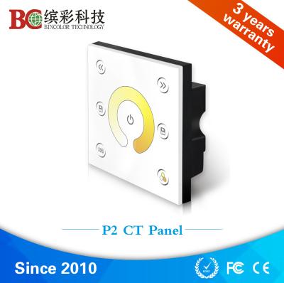 China P2 dc12V 24V CCT LED dimmer; color temperature panel led controller for sale