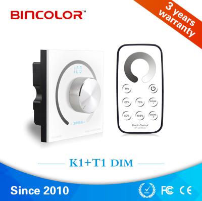 China Wall panel Tri-channel led dimmer with rf slide remote control, 4A*3CH Max 12A, frequency selectable for sale