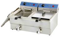 Quality 6KW 20L Restaurant Commercial Electric Deep Fryer With Valve Steel Construction for sale