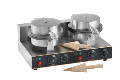 China Steel Construction Electric Ice Cream Cone Baker With Adjustable Temperature 2 Cones for sale