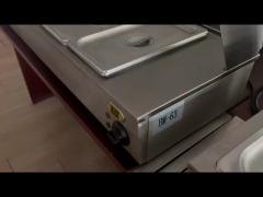 Watch: 1.8KW Stainless Steel Countertop Bain Marie Warmer Auto Temperature Control Showcase