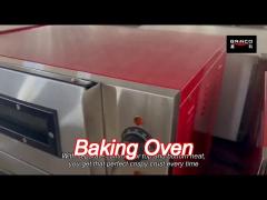 stainless steel 2.4kw electric pizza oven indoor commercial 220v-240v with glass door