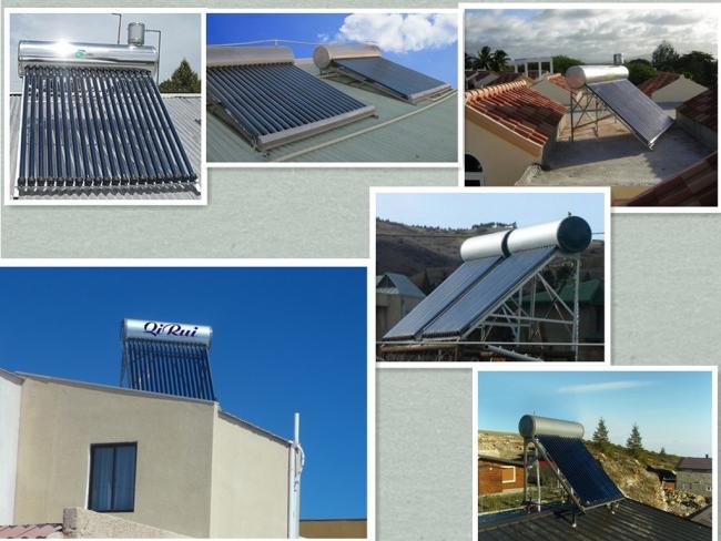 50L-500 Liter Low Pressure Solar Water Heater with Solar Controller and Backup Electric Heater