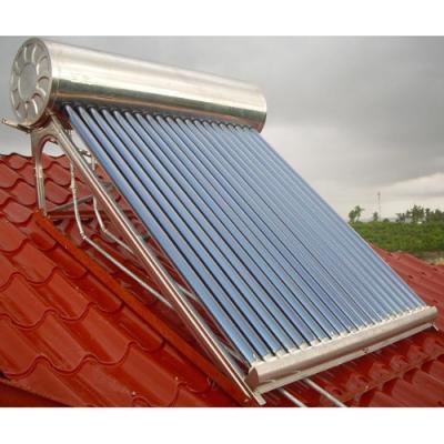 China Tubos de vácuo de telhado de inclinação de 100L-300L de aço inoxidável não-pressurizado aquecedor de água solar à venda