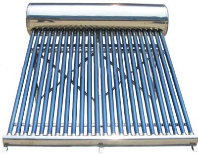 China Aquecedor de água geyser solar sem pressão com 5-50 tubos e cor de aço inoxidável à venda