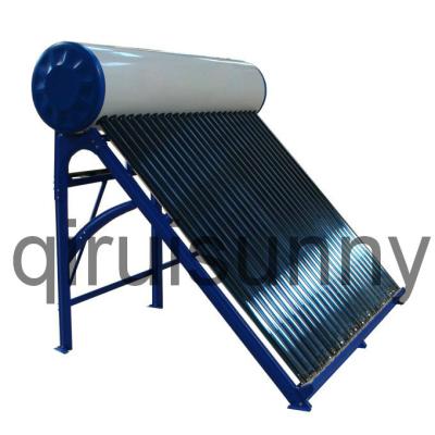 China Aquecedor de água solar sem pressão com componentes colectores de tubos de vácuo de vidro 50L-500L à venda