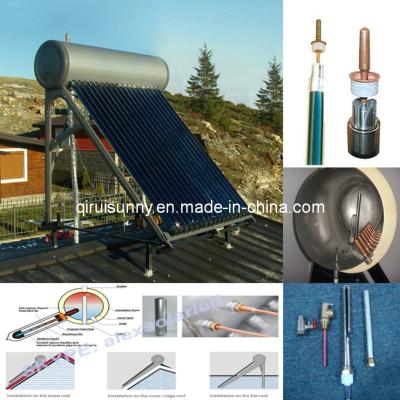 China 100L 200L 300L tubo de calor tubo de vácuo aquecedor de água solar sistema de aquecimento com CE e suporte à venda