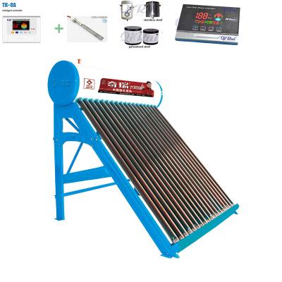 China 60/80/100/120/140/150/180/200/240/250/300/500 Liters Low Pressure Solar Water Heater with Controller Tk-8A and 1500W Electric Heater for sale