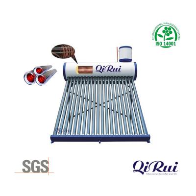 China Best Home 150L 200L 240L Integrated Vacuum Tube Coil Solar Water System All Stainless Steel Pressurized Solar Hot Water Heating Heater with Copper Pipe for sale