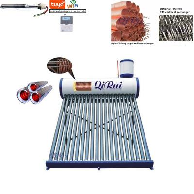 China 2025 New 150L 200L 240L 300L Tube Coil Solar Water System All Stainless Steel Pressurized Solar Hot Water Heating Heater with Copper Pipe for sale