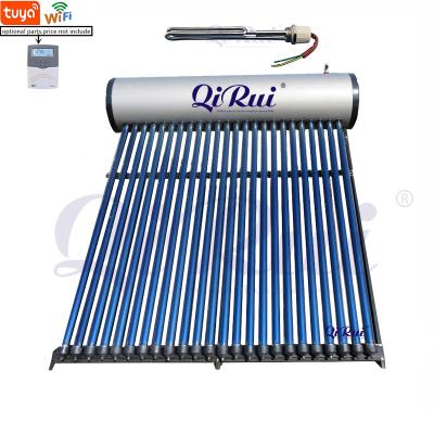 China Solar Keymark Certificate High Efficiency High Pressure Solar Hot Water Integrative Evacuated Tube Heat Pipe Solar Thermal Water Heater for sale